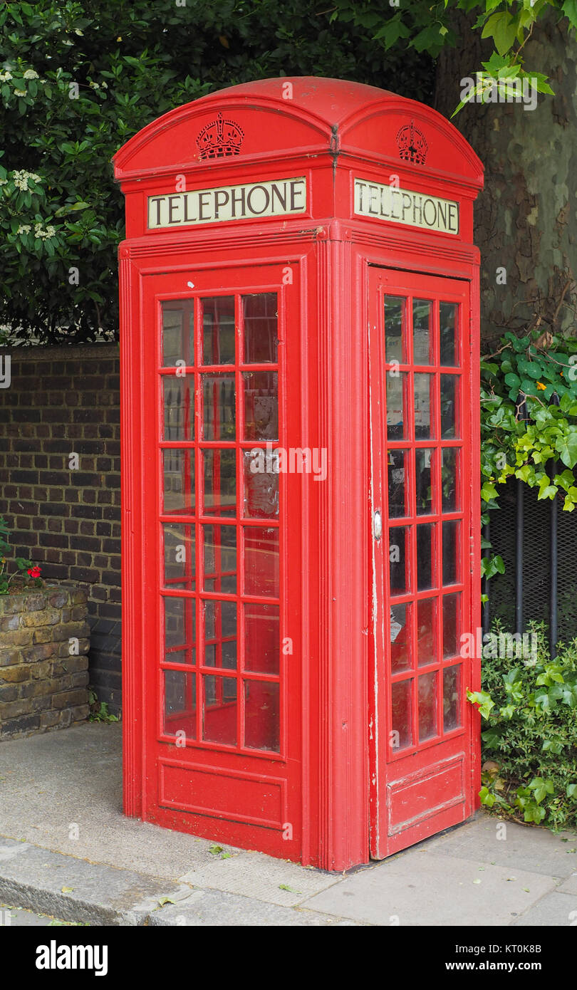 Red phone box in London Stock Photo - Alamy