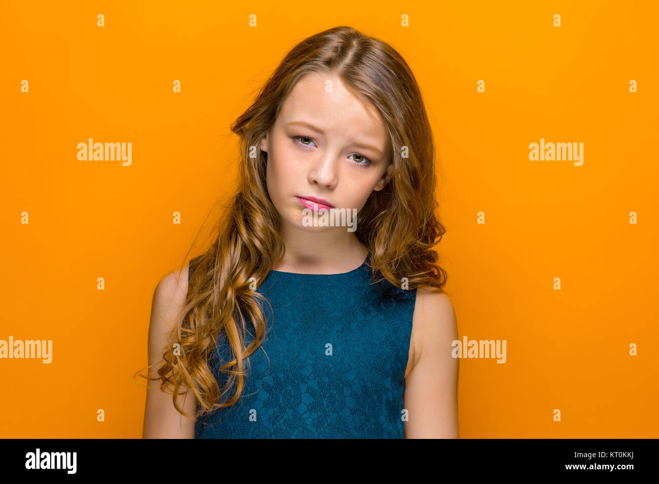 The face of sad teen girl Stock Photo - Alamy