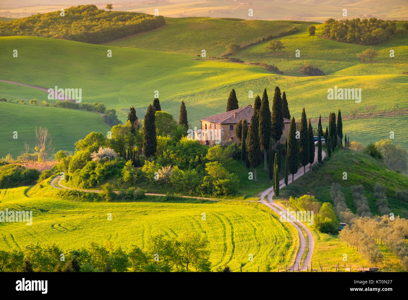 Tuscany, panoramic landscape - Italy Stock Photo - Alamy