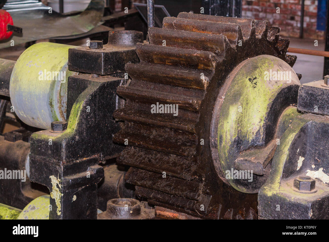 gear of an old antique machine Stock Photo - Alamy