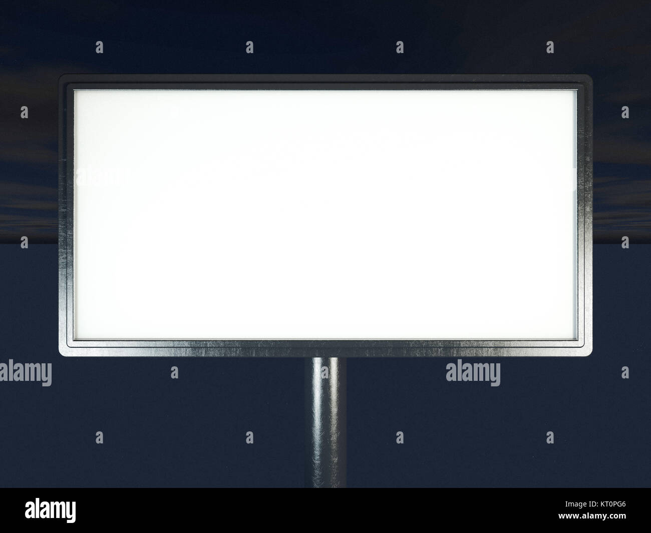 Blank white billboard layout. 3D rendering Stock Photo - Alamy