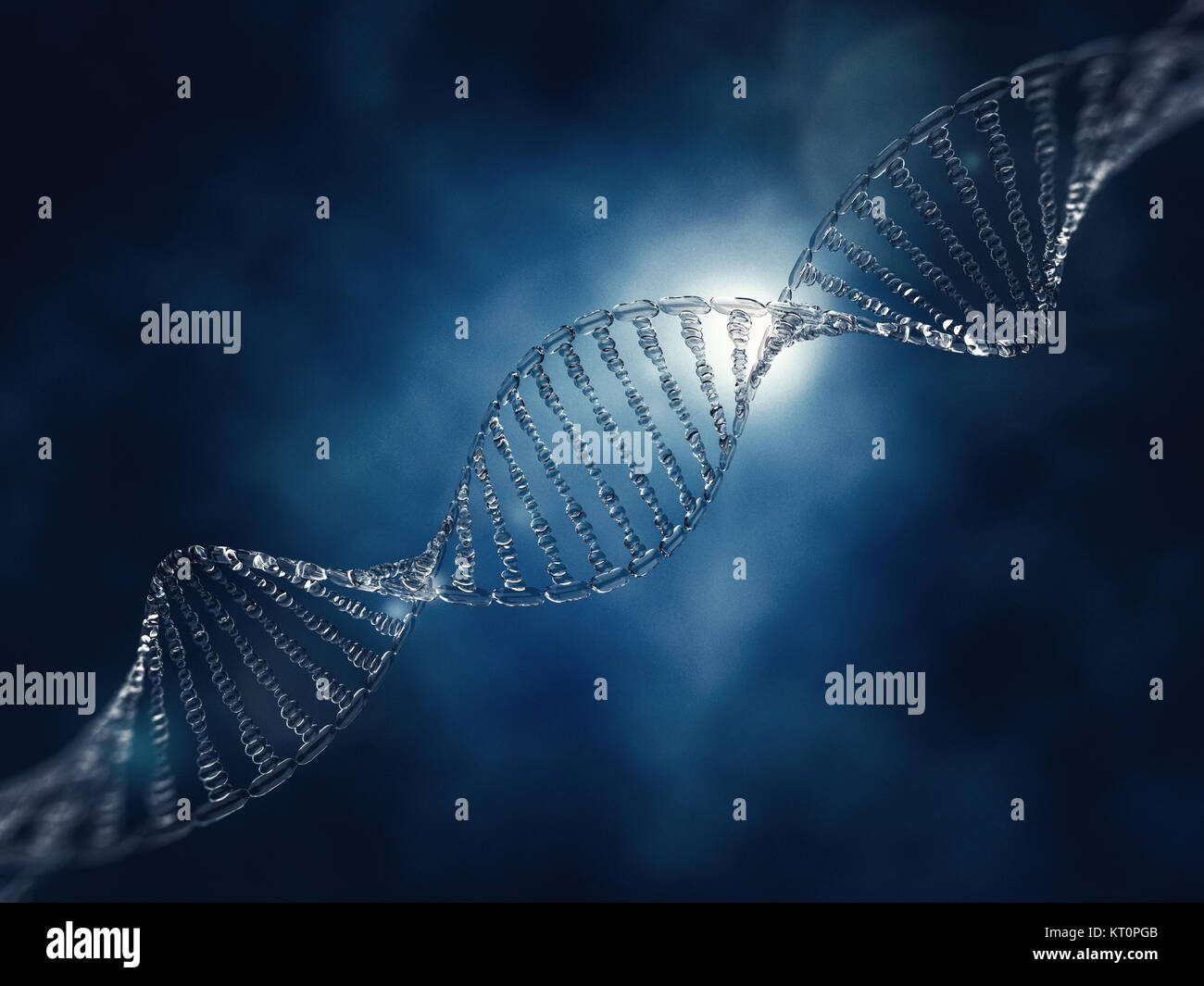 Glass dna model. 3D rendering Stock Photo - Alamy