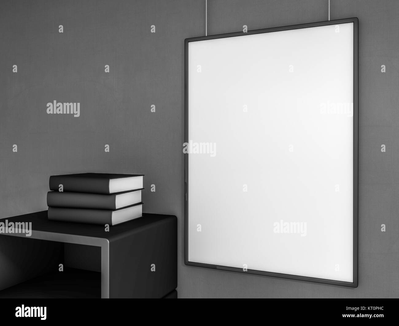 3d rendering blank frame Black and White Stock Photos & Images - Alamy