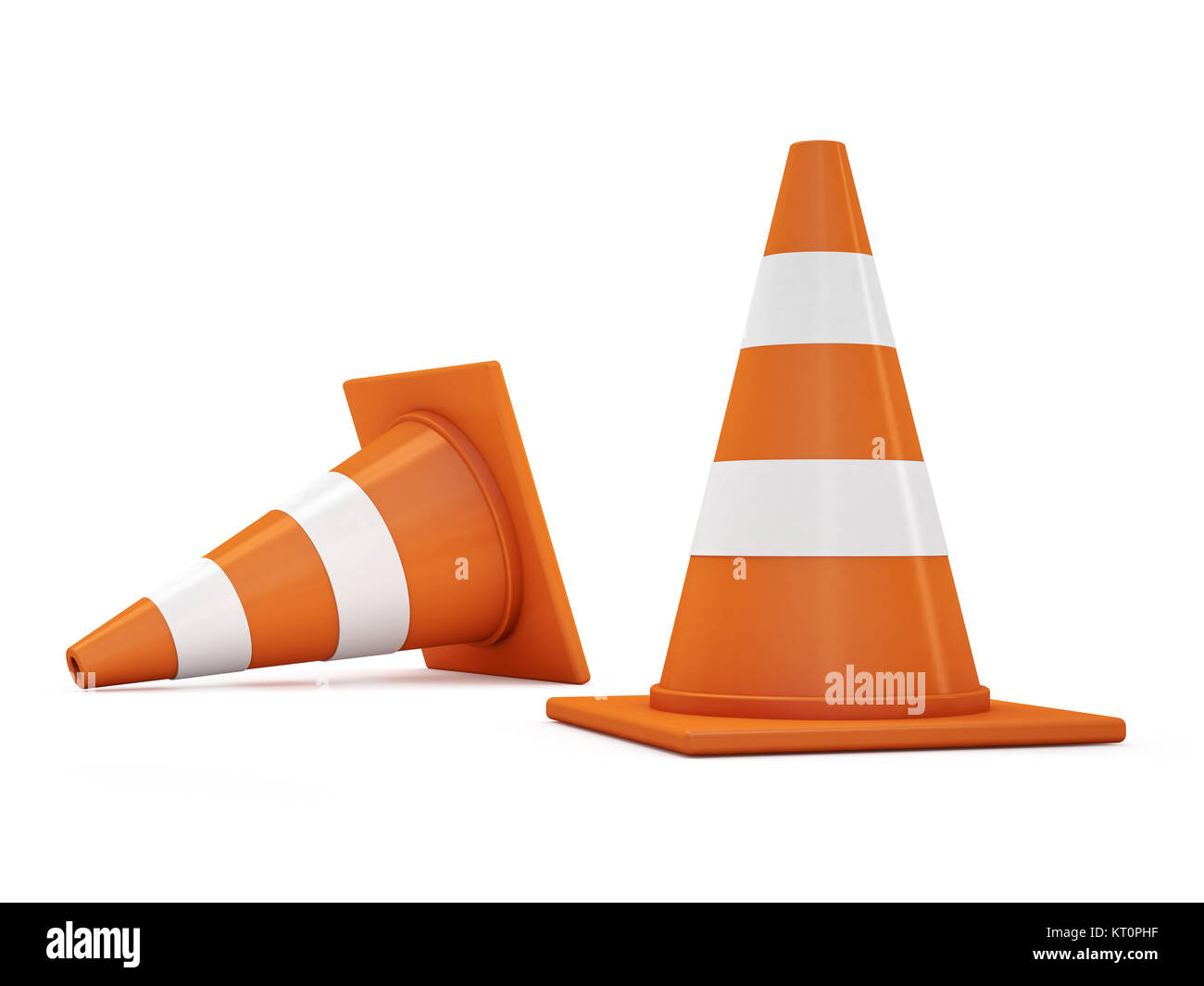 Orange road cones hi-res stock photography and images - Alamy