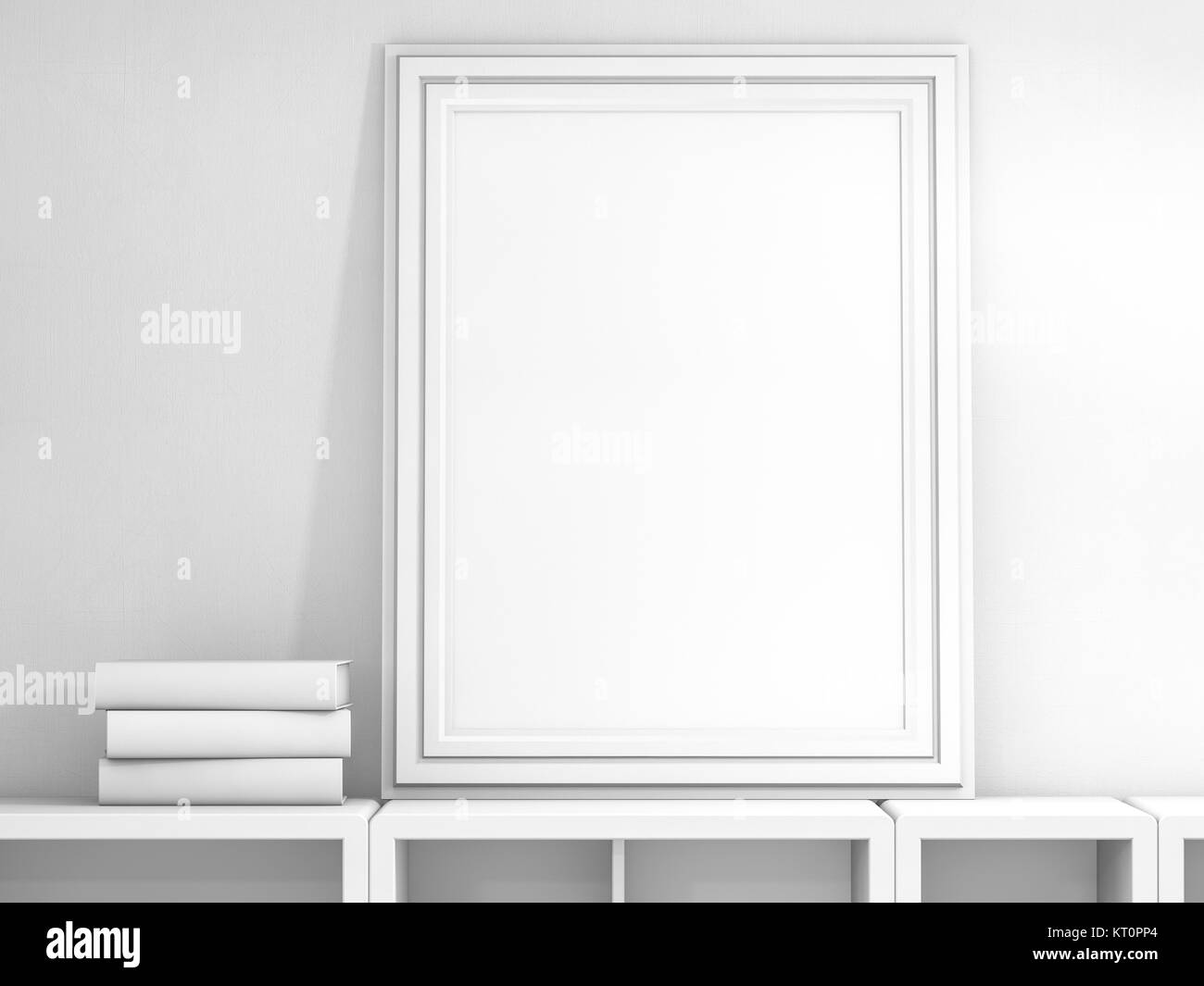 Poster frame mock up template. 3D rendering Stock Photo - Alamy