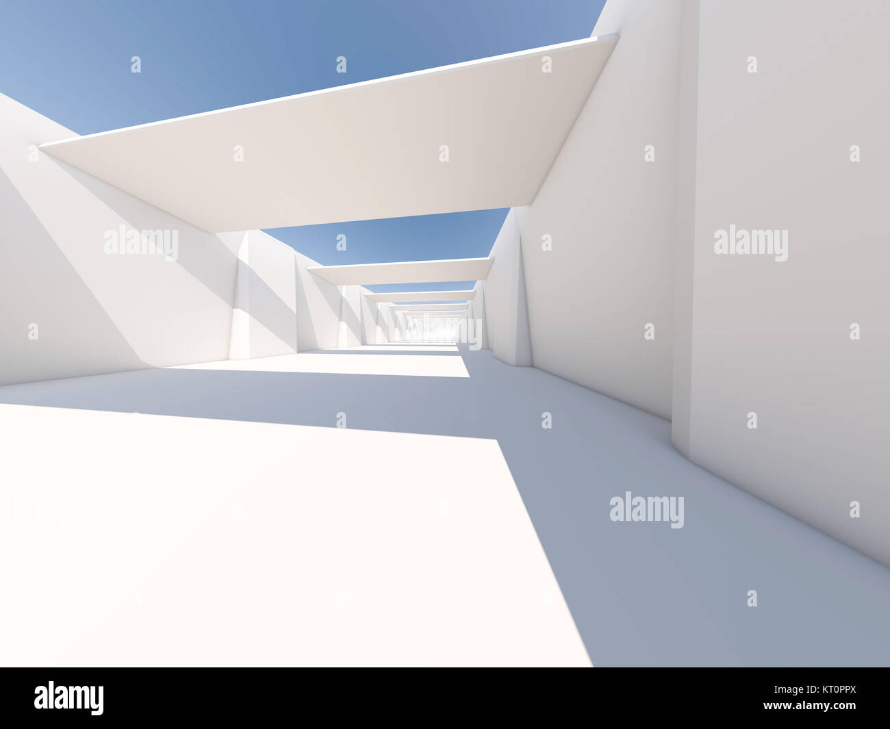 Abstract modern architecture background, empty white open space ...