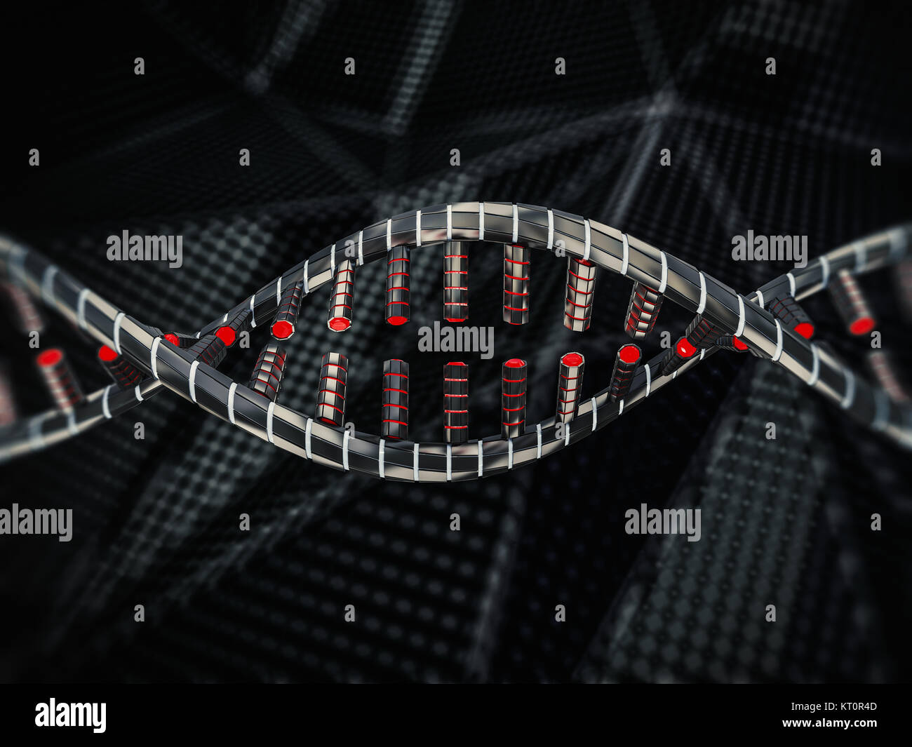 Abstract science background with DNA strands. 3D rendering Stock Photo ...