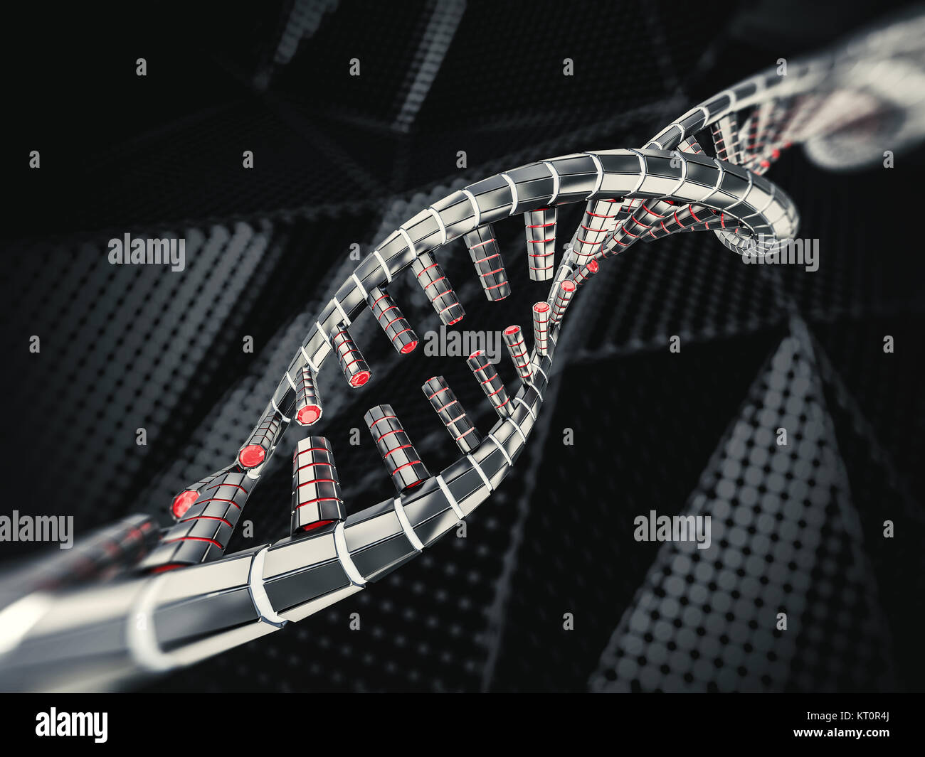 Abstract science background with DNA strands. 3D rendering Stock Photo ...