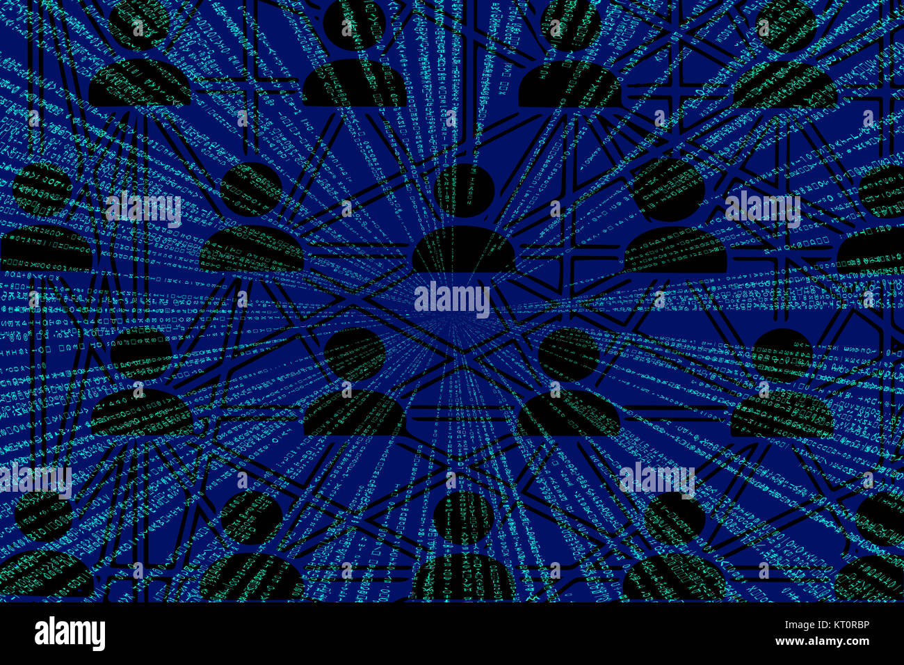 internet connections - matrix code Stock Photo - Alamy