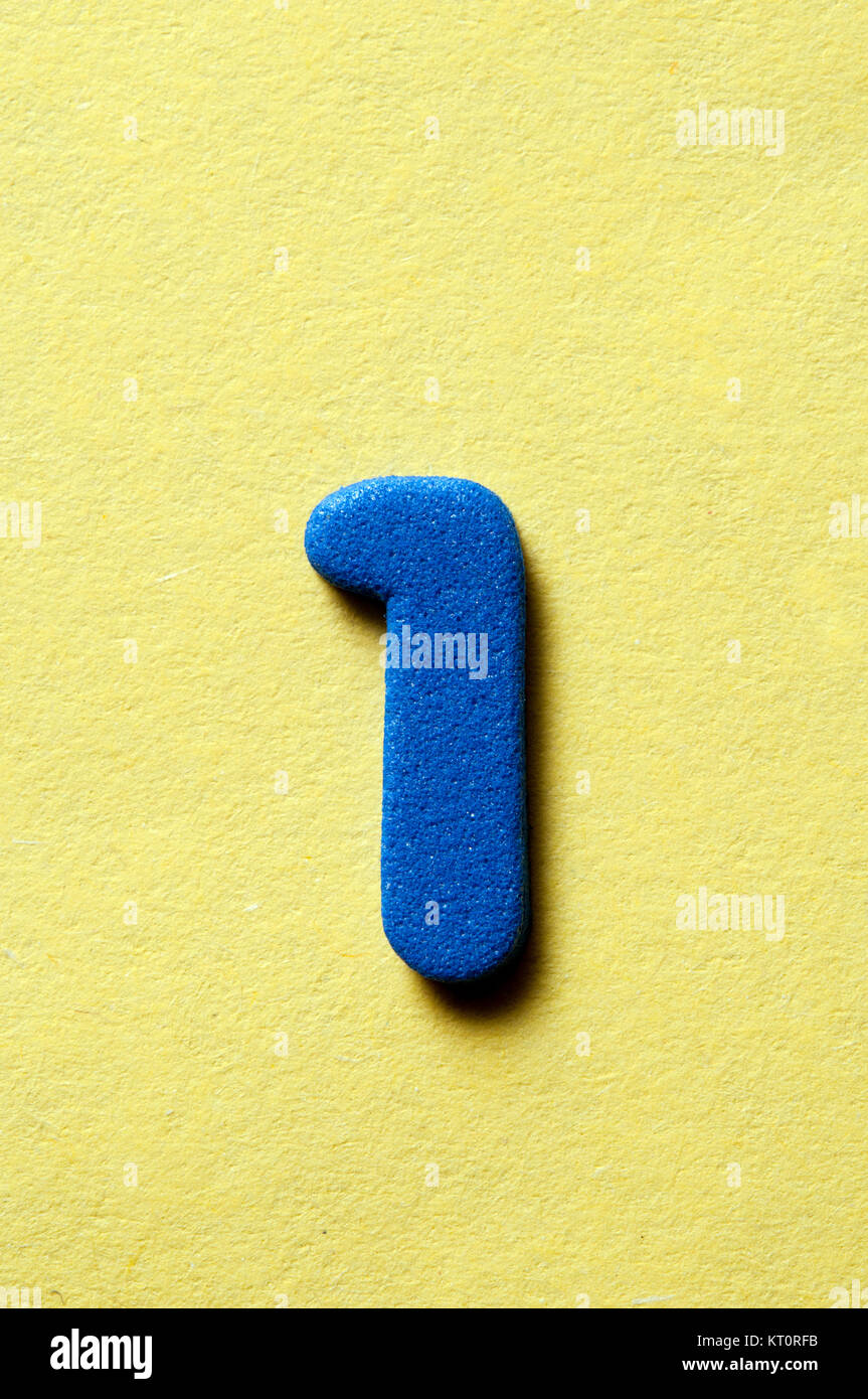 blue number one Stock Photo - Alamy