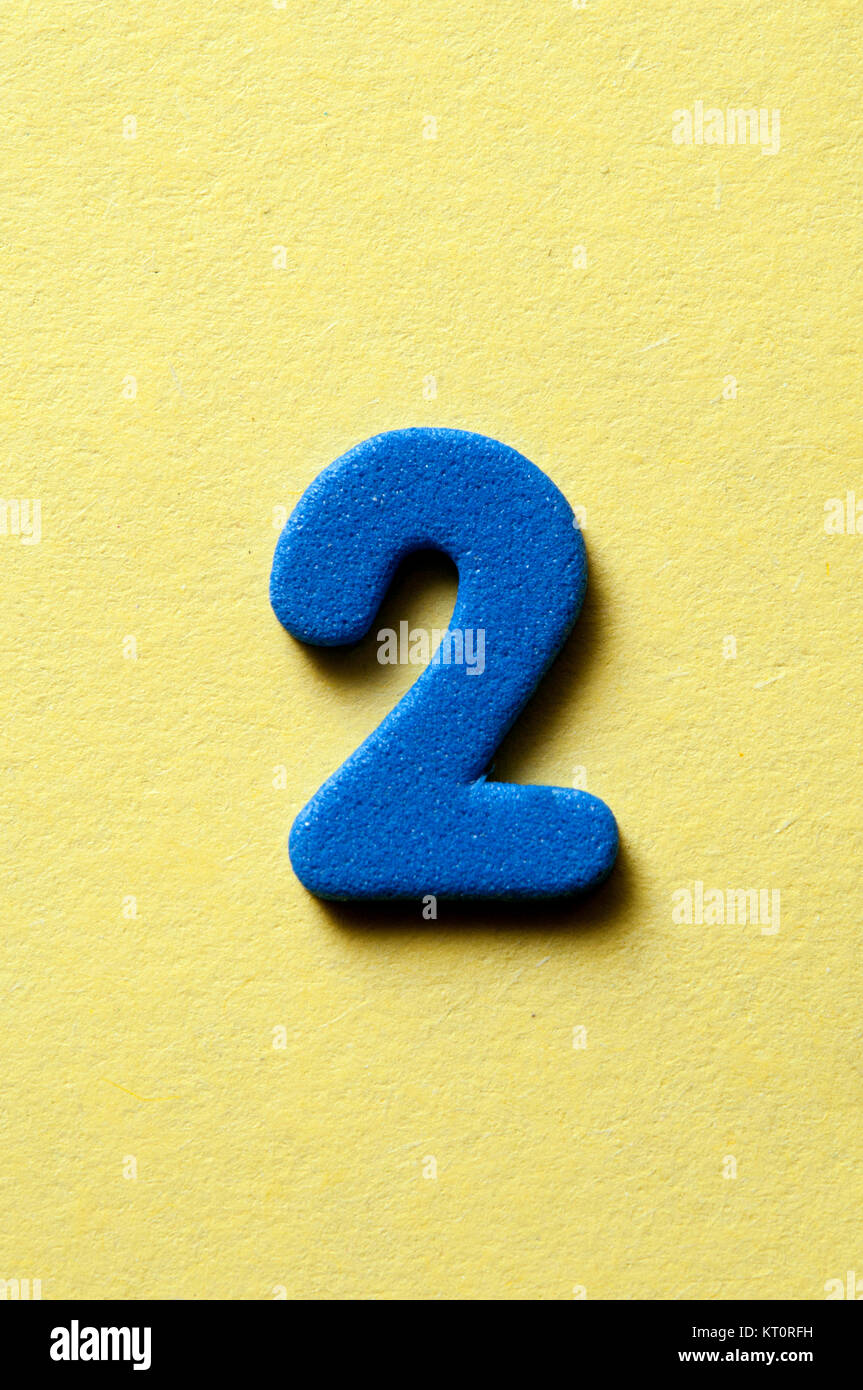 blue number two Stock Photo - Alamy