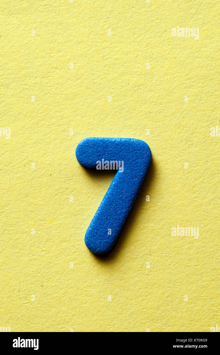 blue number seven Stock Photo - Alamy