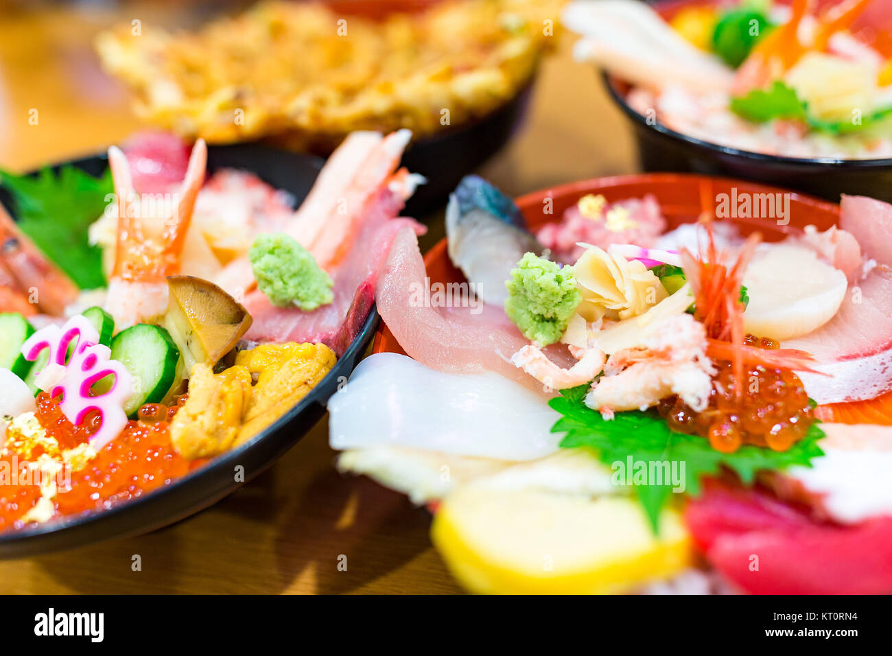 Seafood sashimi bowl Stock Photo - Alamy