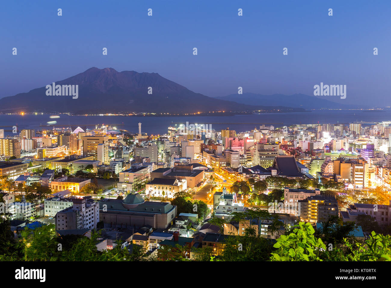 Kagoshima japan skyline sakurajima hi-res stock photography and images ...