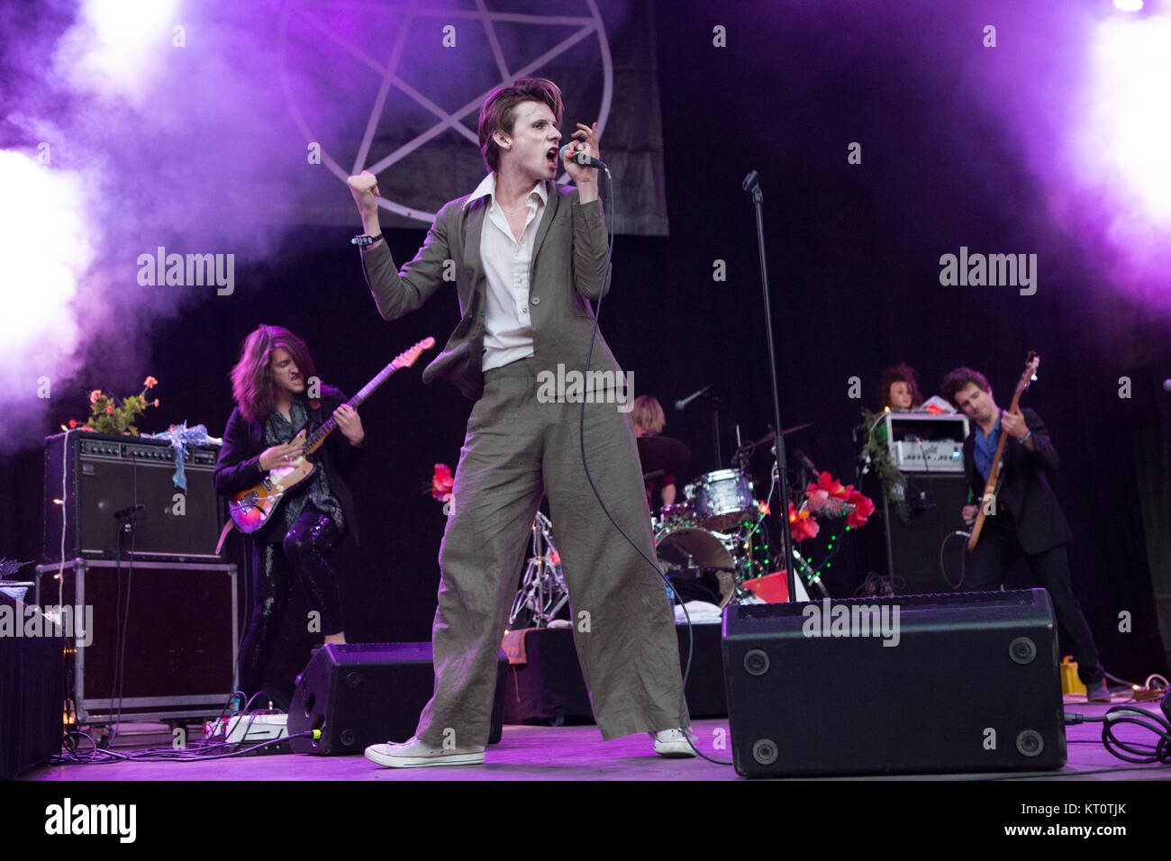 The American indie rock band Foxygen performs a live concert at ...