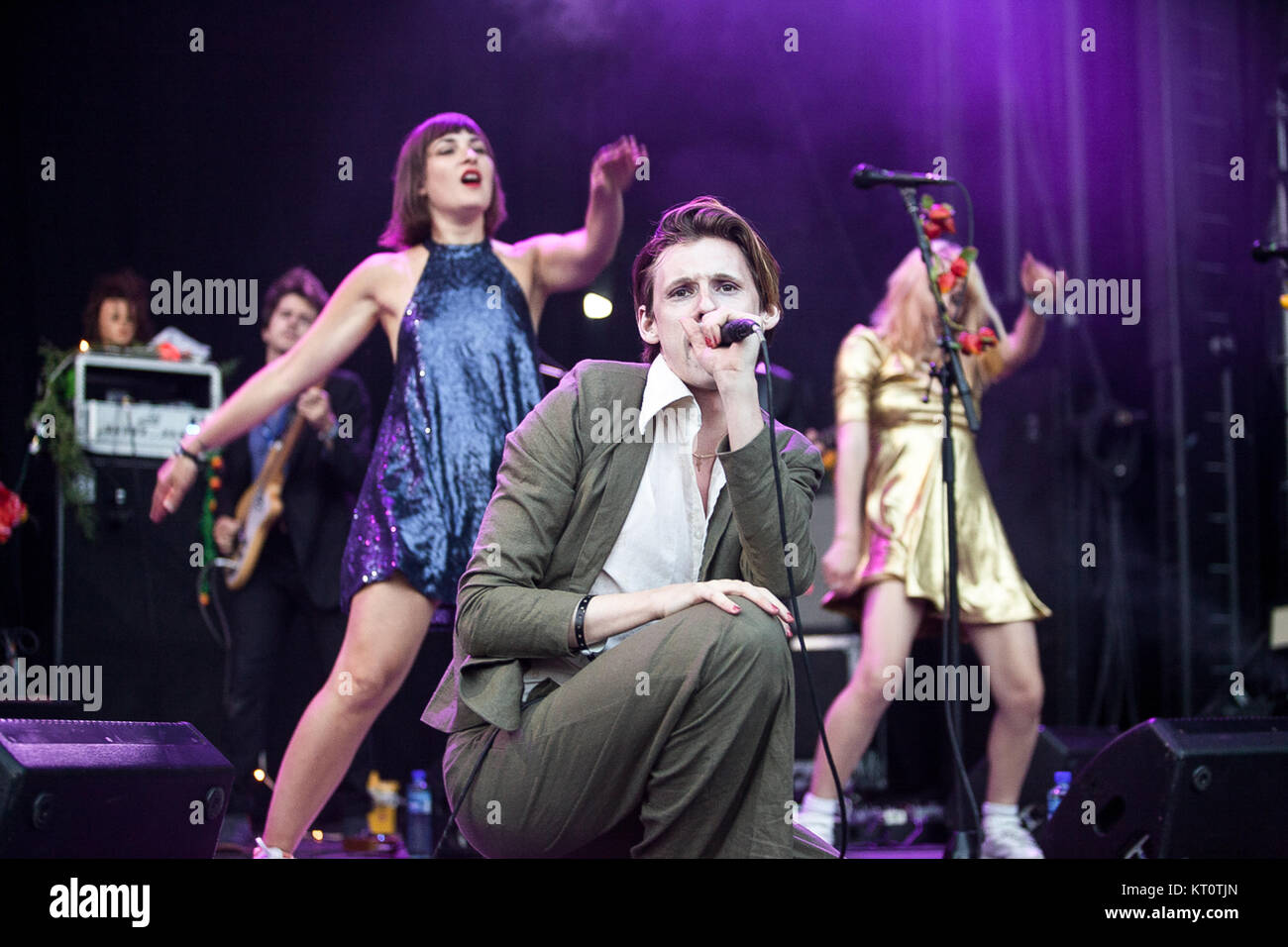 The American indie rock band Foxygen performs a live concert at ...