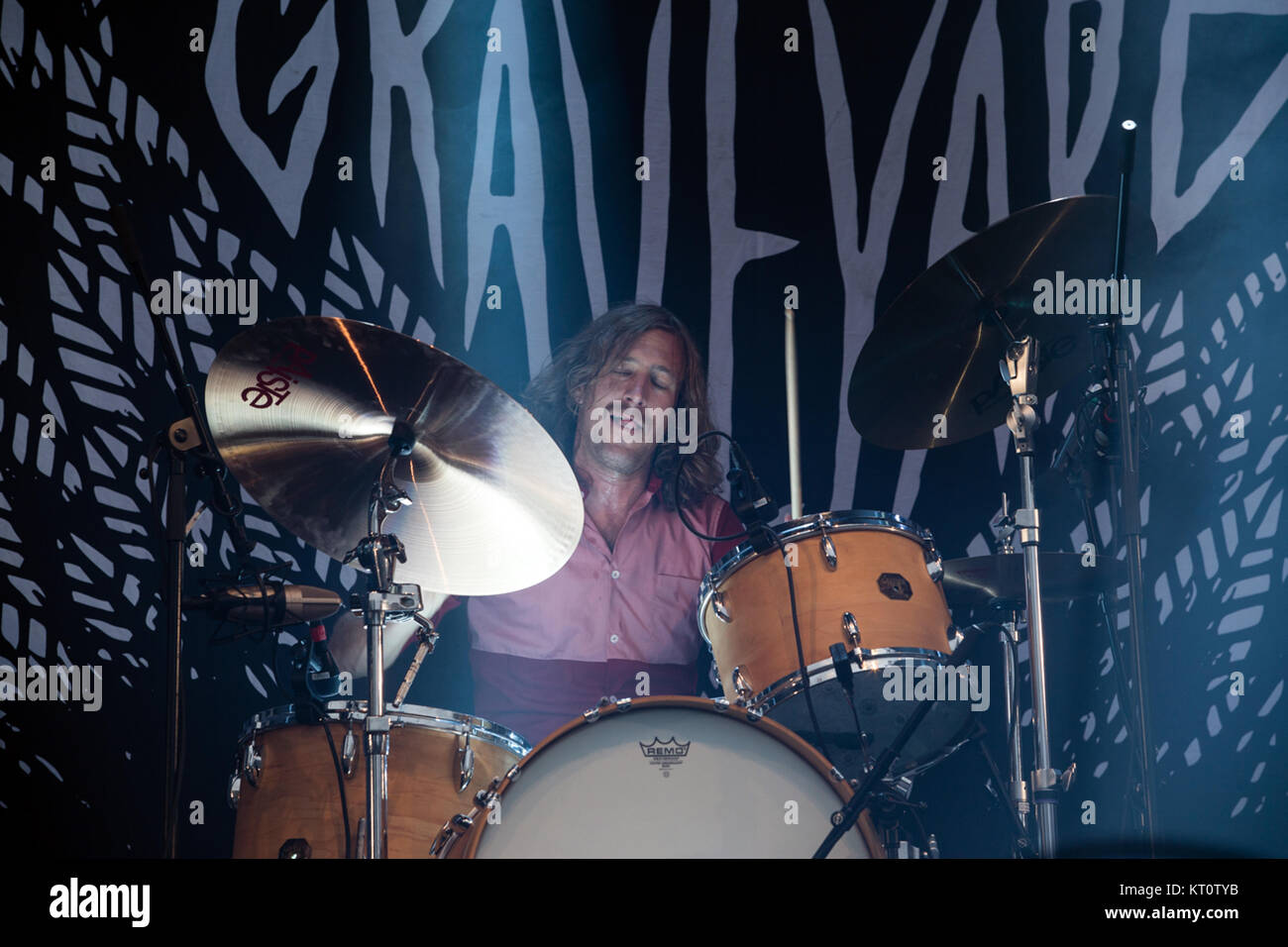 The Swedish hard rock band Graveyard performs a live concert at the ...