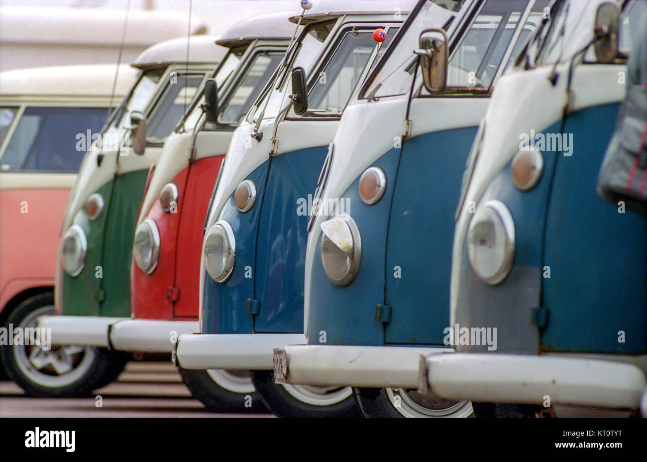 Volkswagen camper van enthusiast's rally on Brighton seafront Stock ...