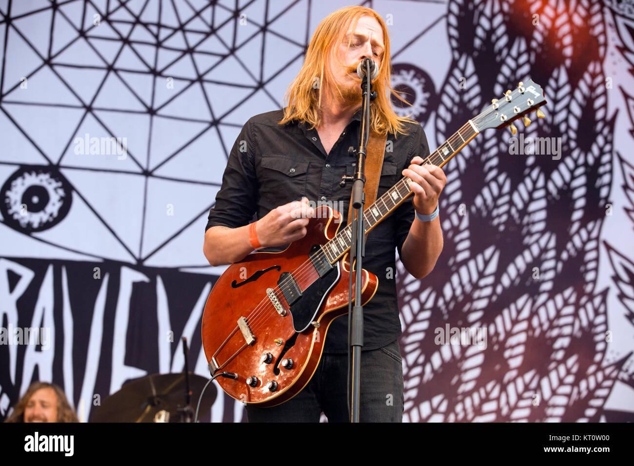 The Swedish hard rock band Graveyard performs a live concert at the ...