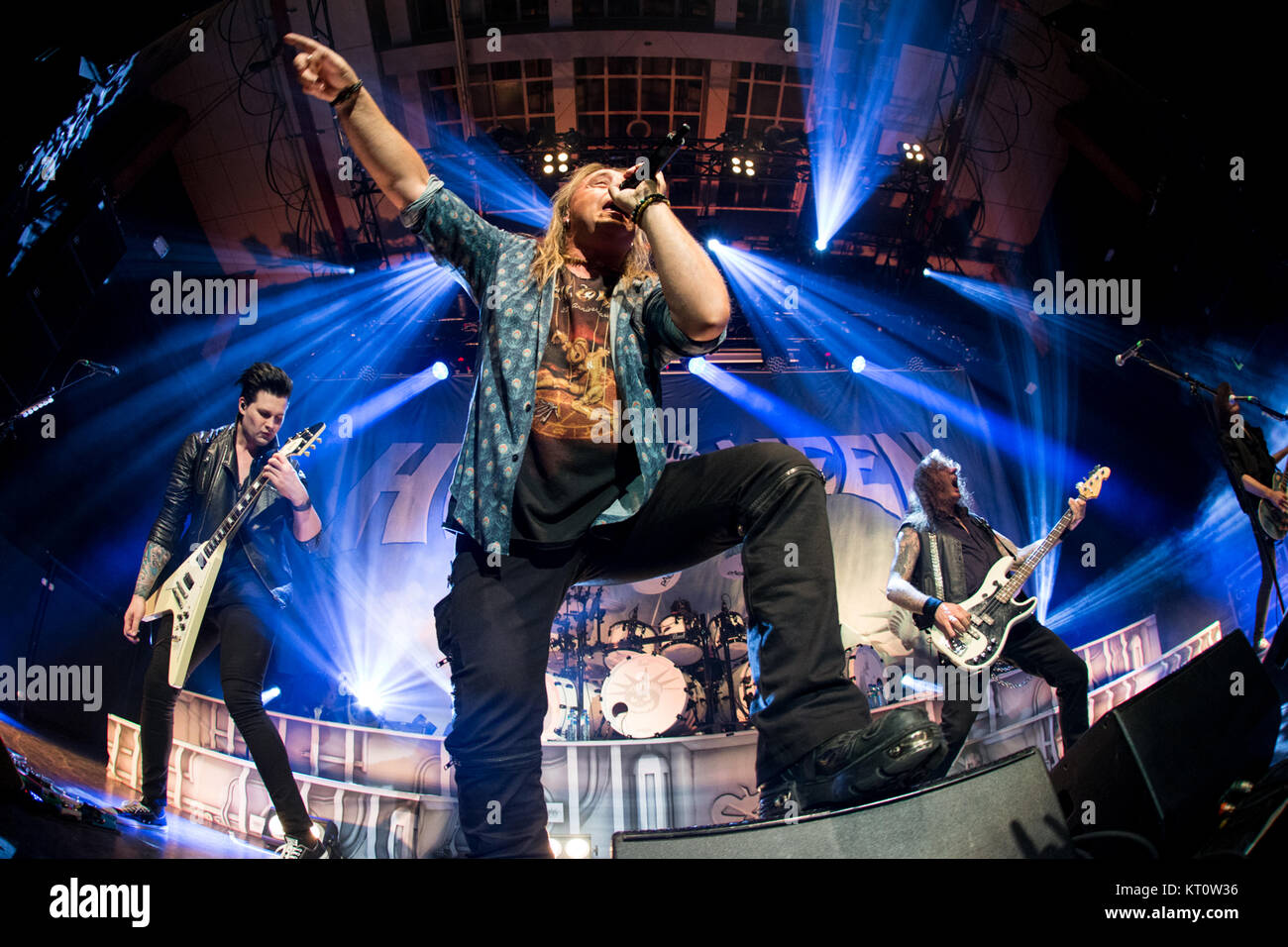 The German speed metal band Helloween performs a live concert at ...