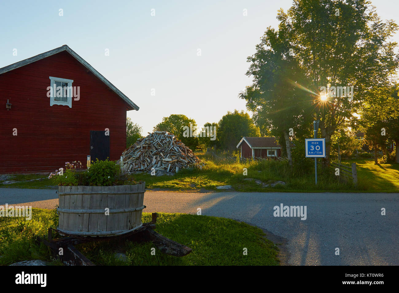 Rural community, Graso, Uppland Province, Sweden, Scandinavia. Graso is ...
