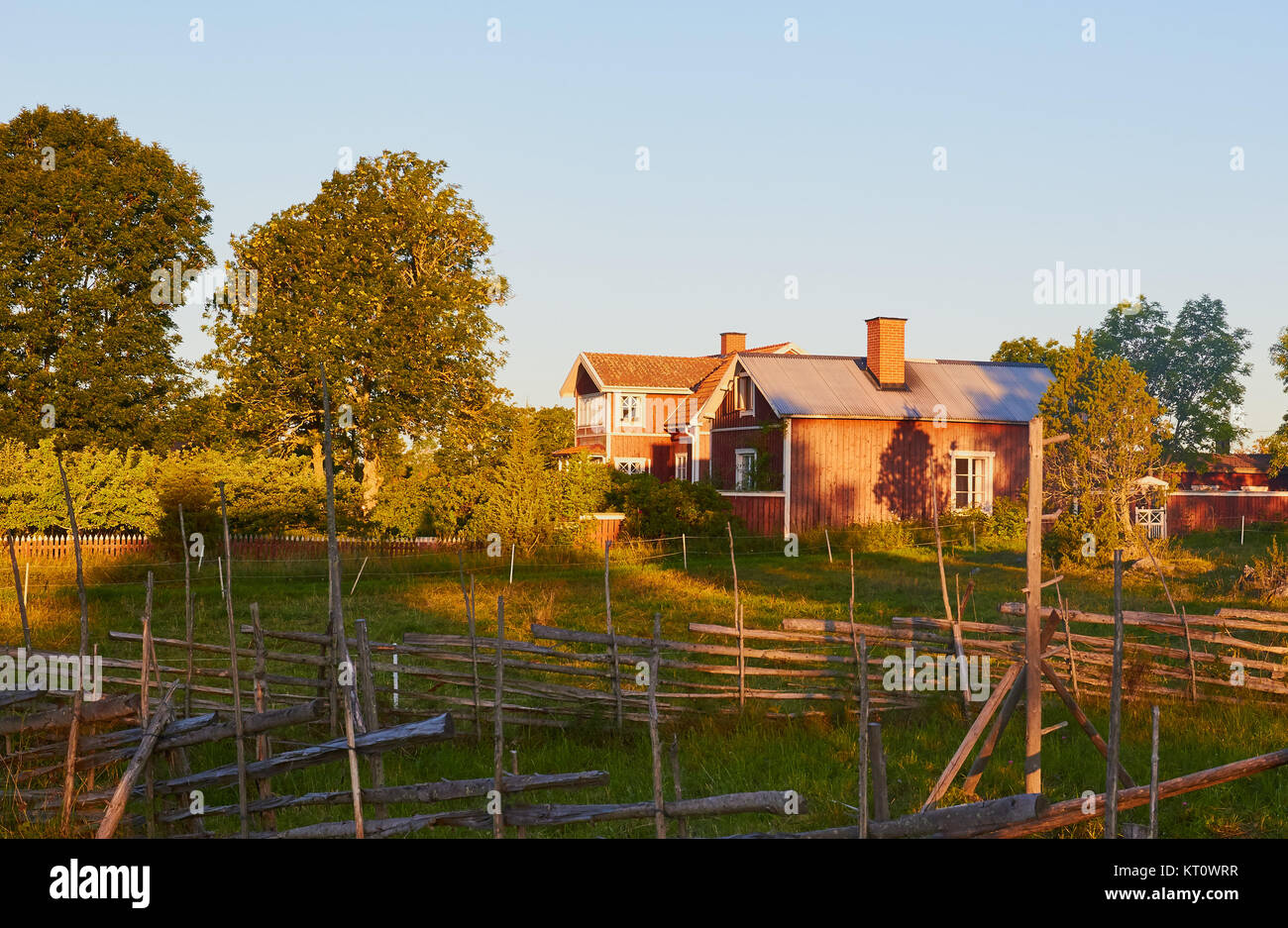 Traditional swedish fence hi-res stock photography and images - Alamy