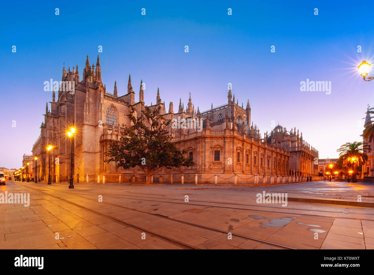 Seville Cathedral in the morning, Spain Stock Photo - Alamy