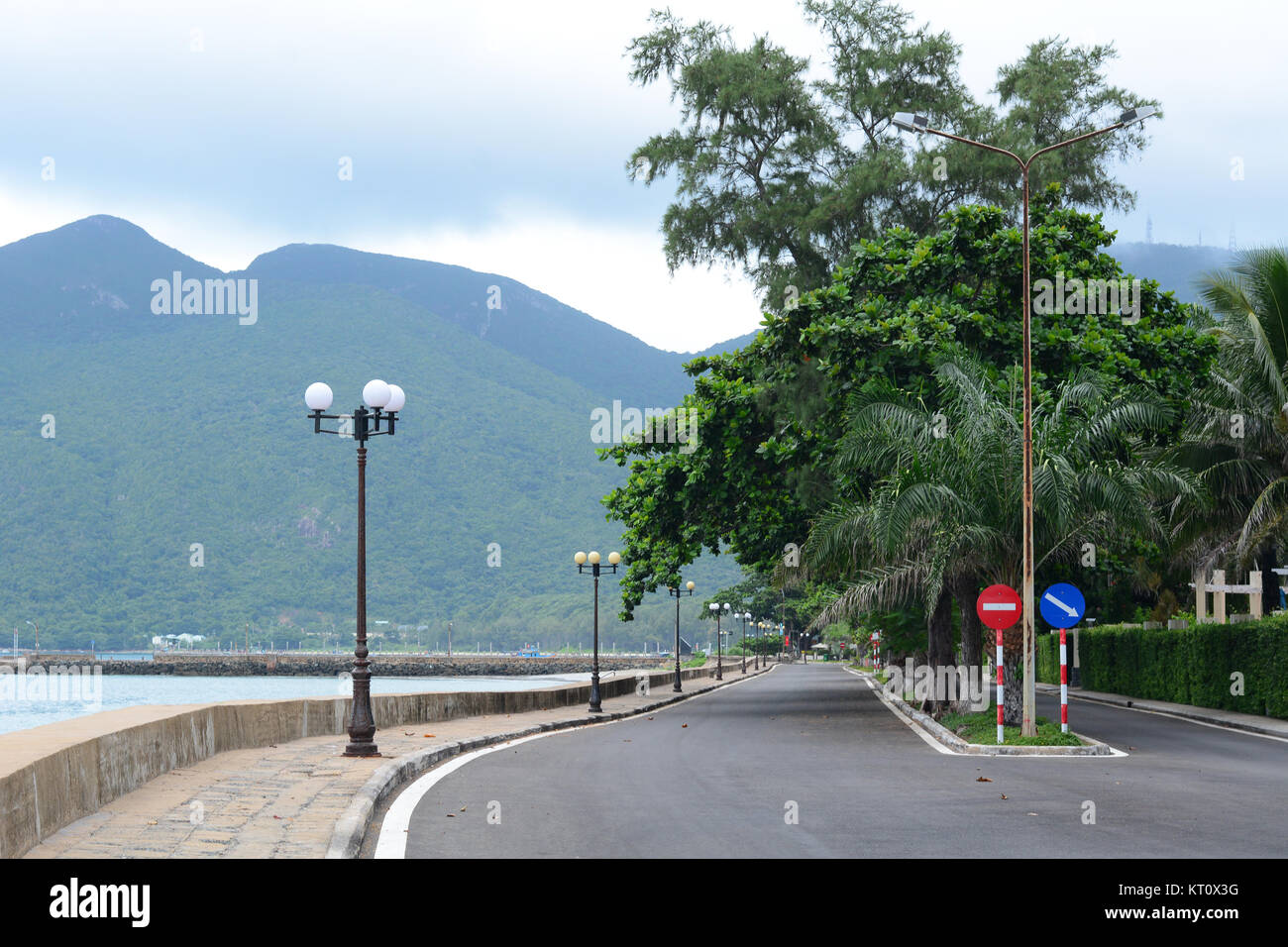 Rural road in Con Dao island, Vietnam. Con Dao served as a prison ...