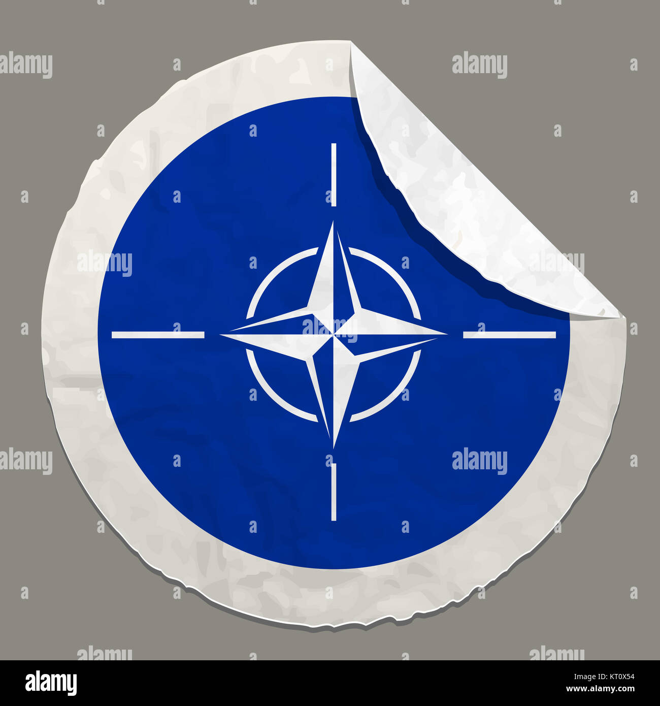 NATO flag on a paper label Stock Photo - Alamy