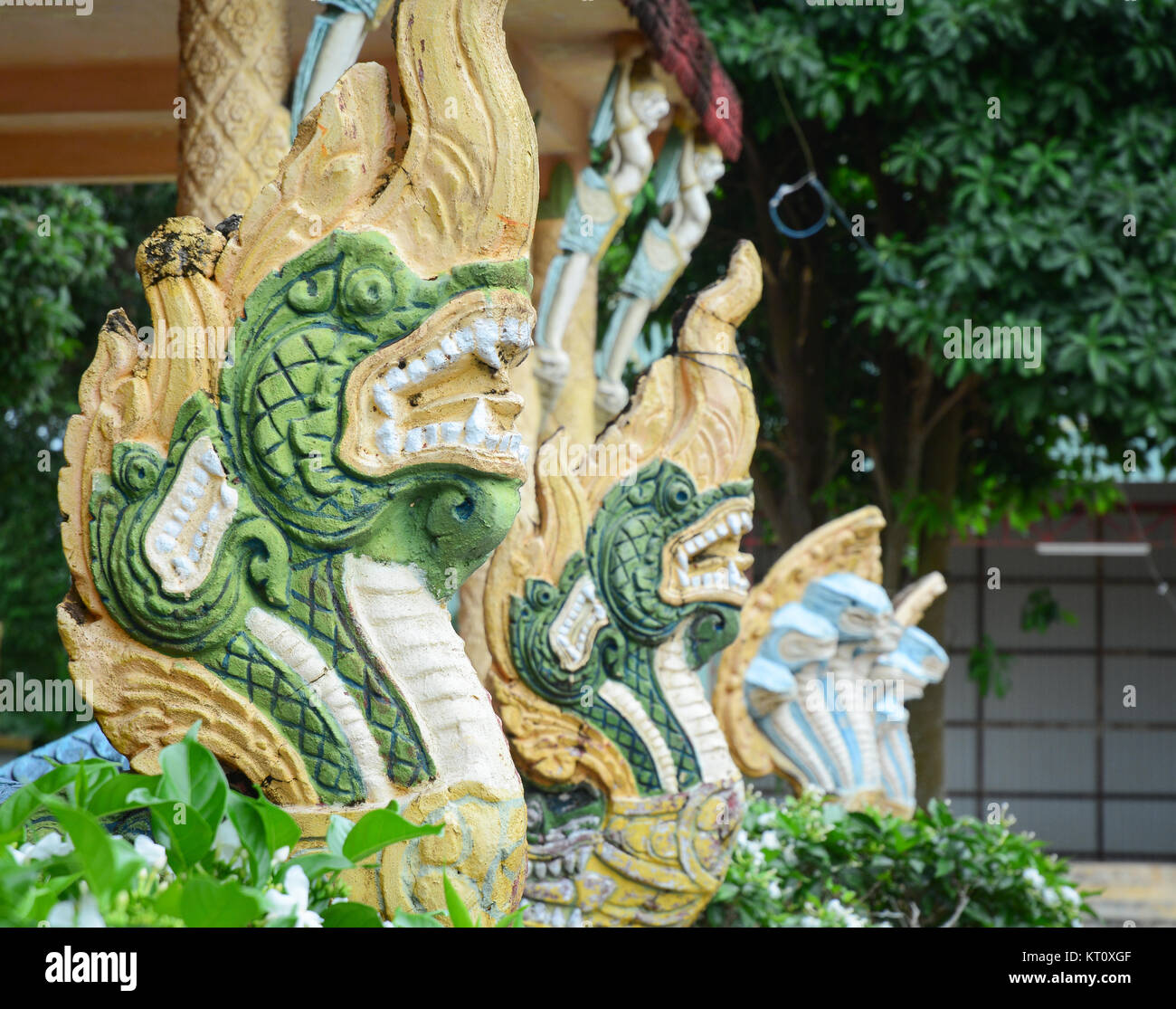 Snake God statue at the ancient Khmer Buddhist temple Stock Photo - Alamy