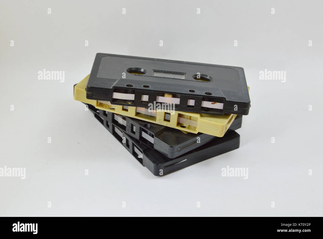 cassette tape recorder stacking on white background Stock Photo - Alamy