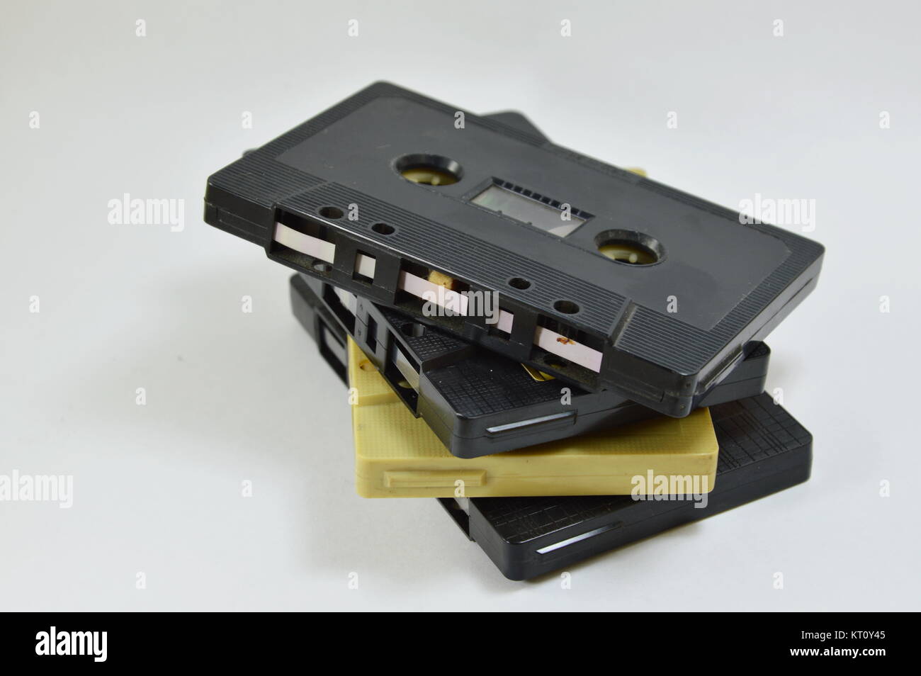 cassette tape recorder stacking on white background Stock Photo - Alamy
