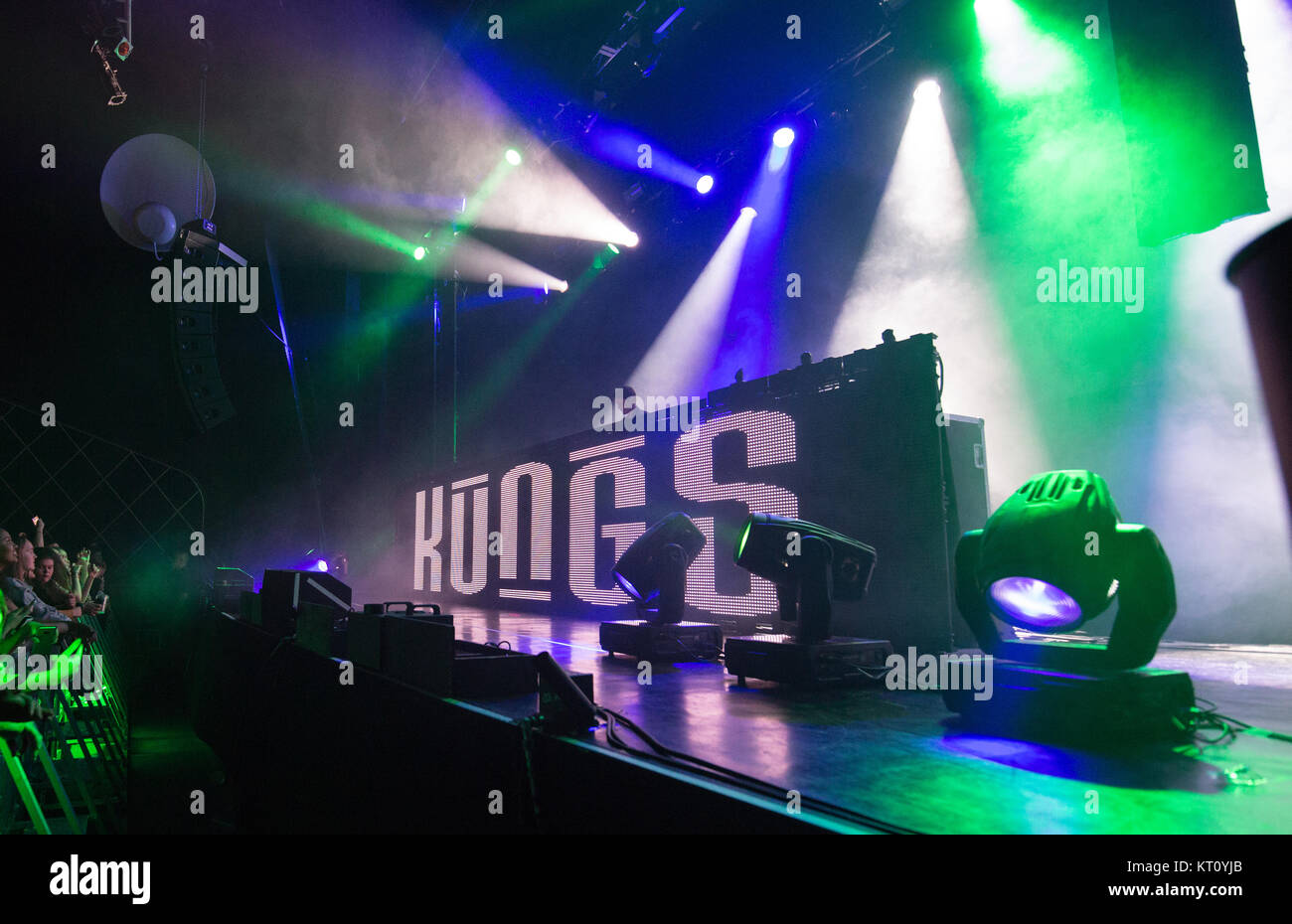 The French DJ and electronic music producer Kungs performs a live show ...