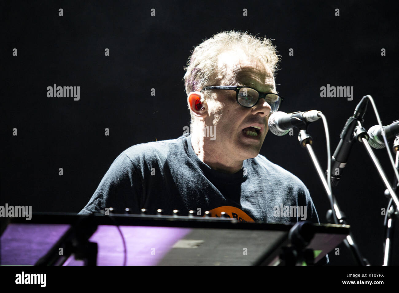 The British electronic music group Leftfield performs a live concert at ...