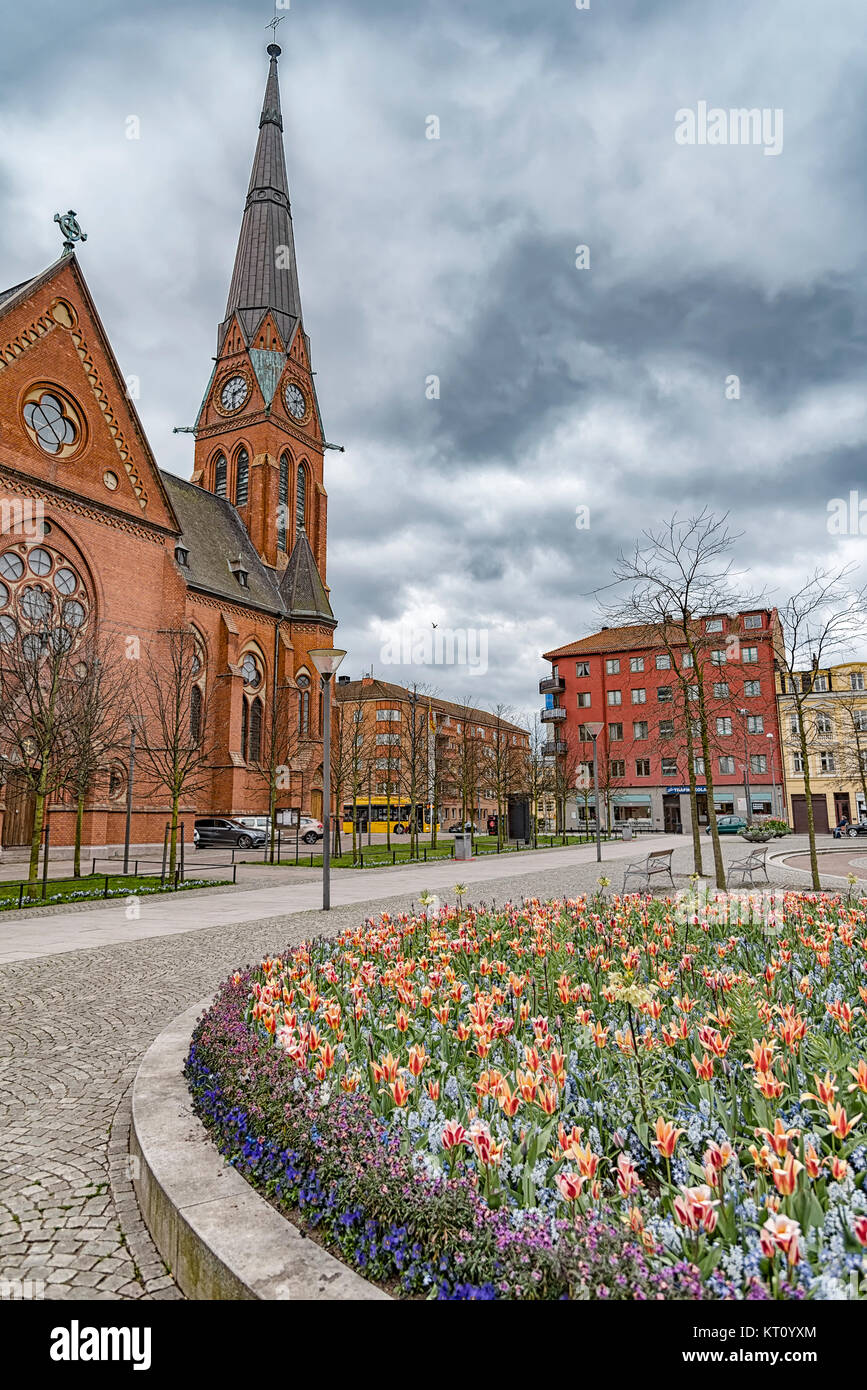 The Gustav Adolf church in the southside of Helsingborg city in Sweden ...