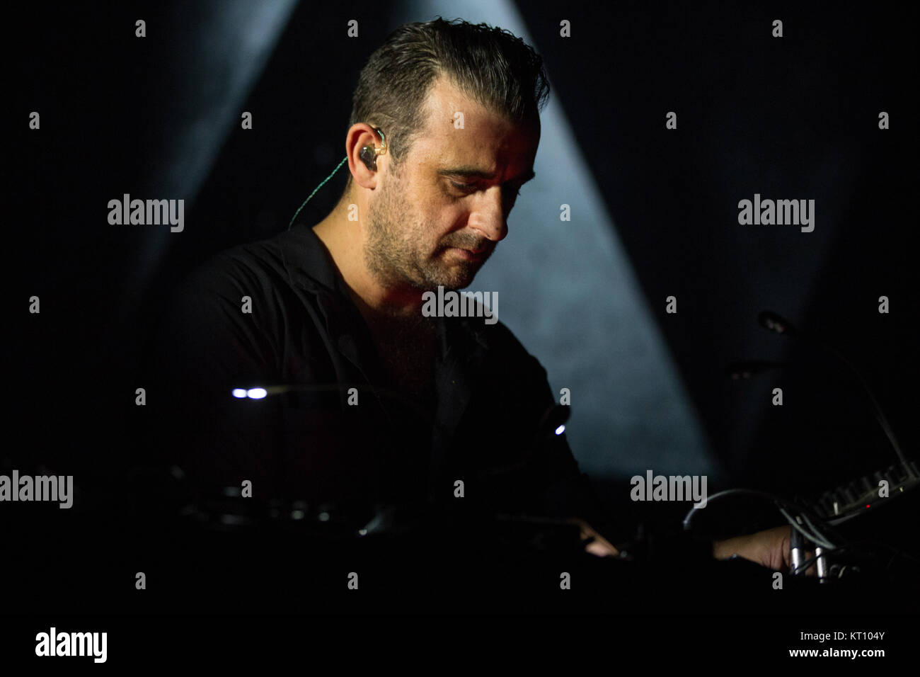 The electronic music project Moderat performs a live concert at Sentrum ...