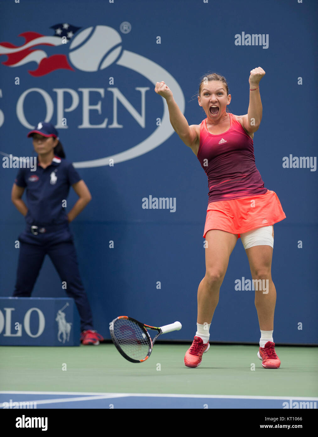 NEW YORK, NY - SEPTEMBER 09: Simona Halep of Romania celebrates after ...