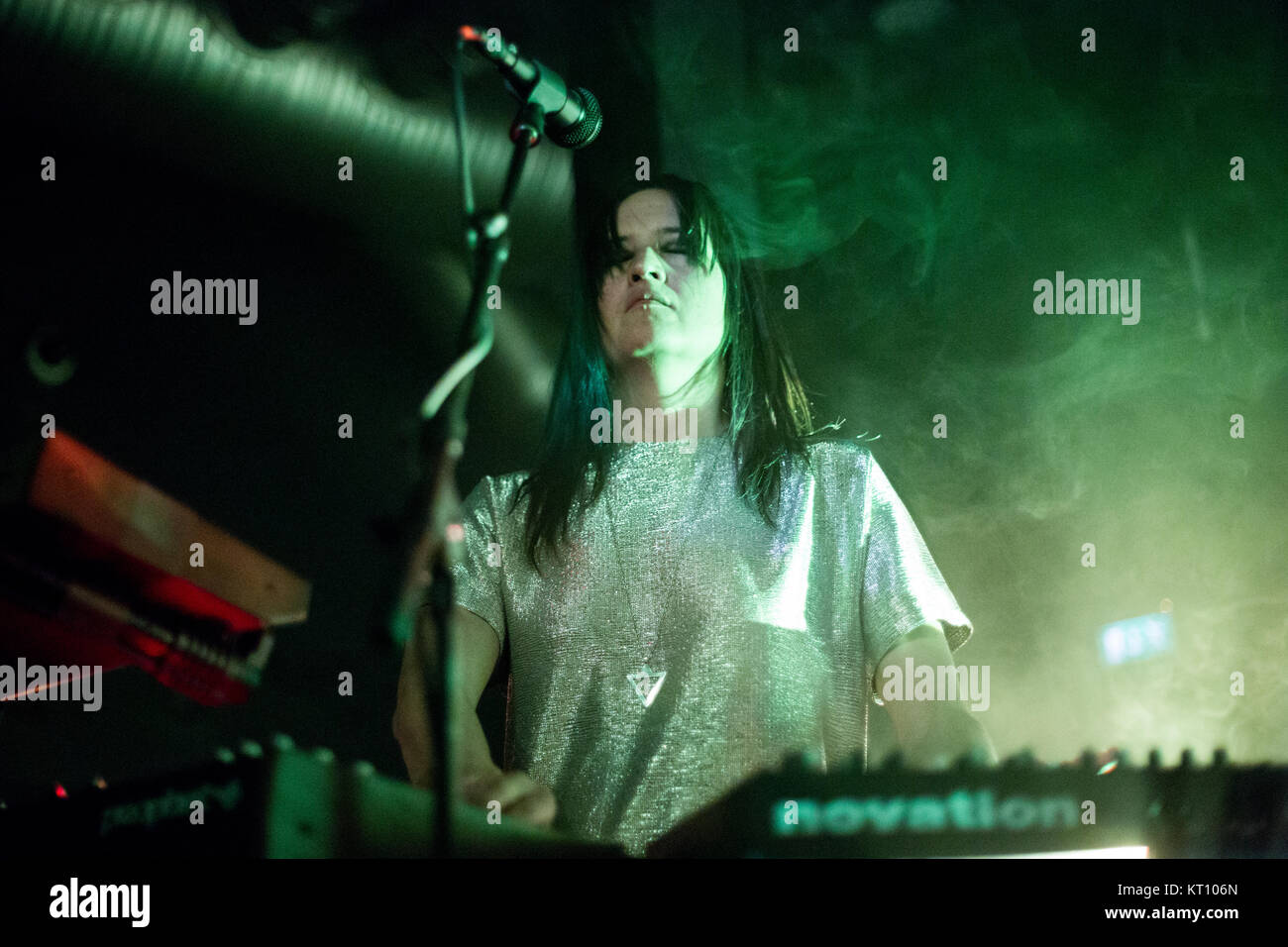 The American psychedelic rock band Moon Duo performs a live concert at ...