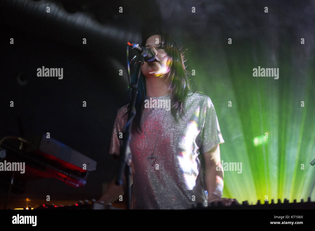 The American psychedelic rock band Moon Duo performs a live concert at ...