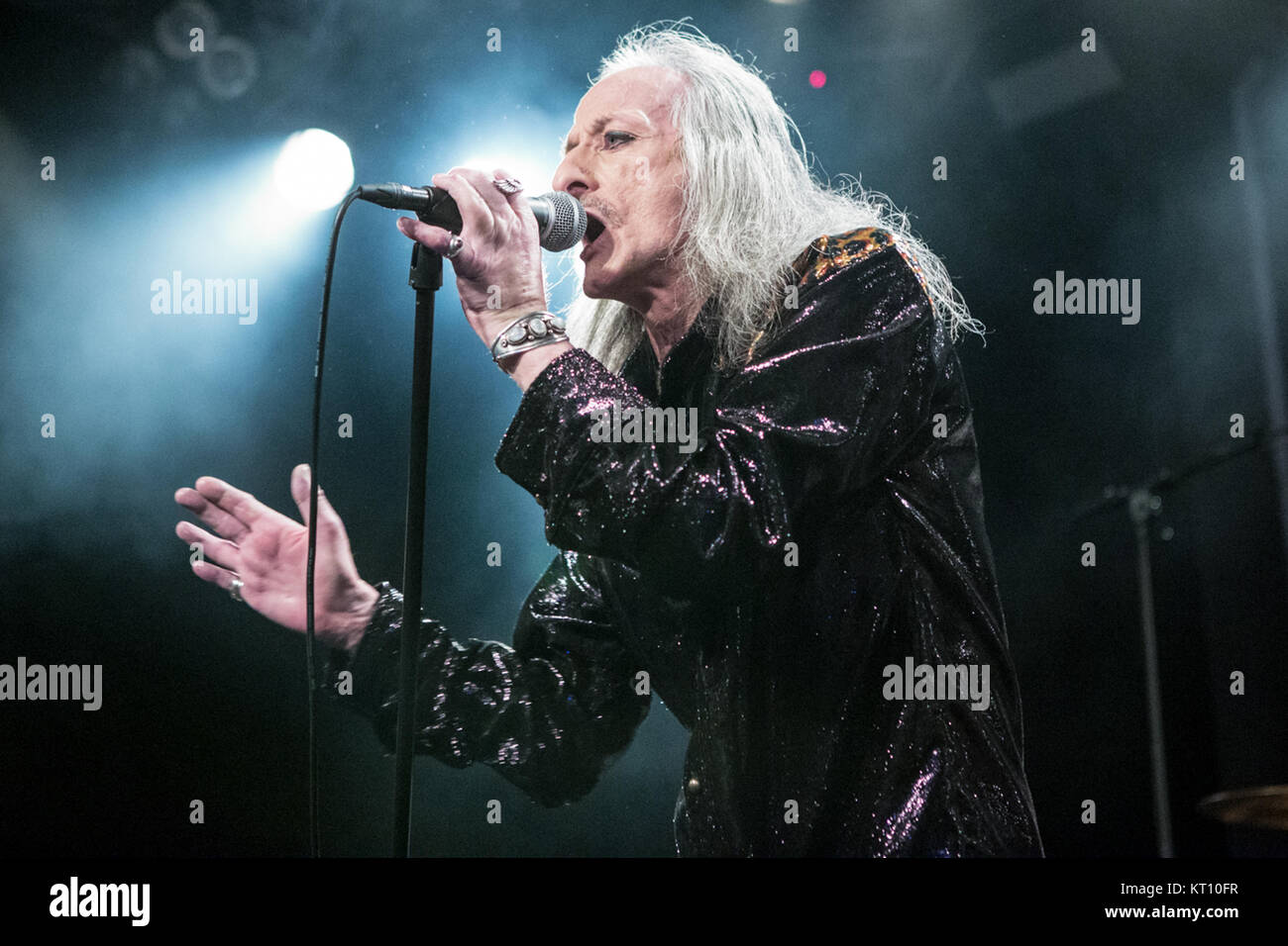 The American heavy metal band Pentagram performs a live concert at ...