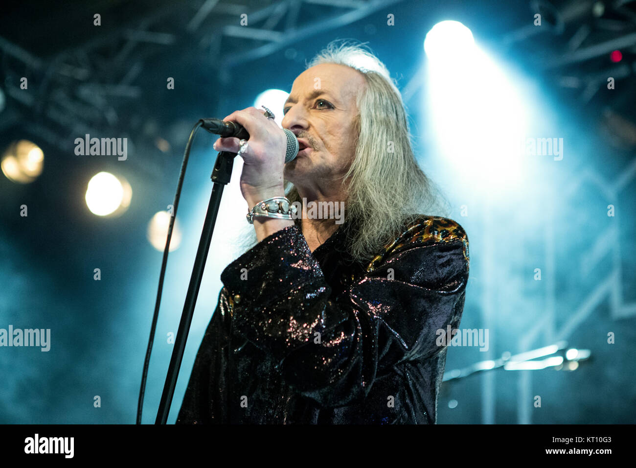 The American heavy metal band Pentagram performs a live concert at ...
