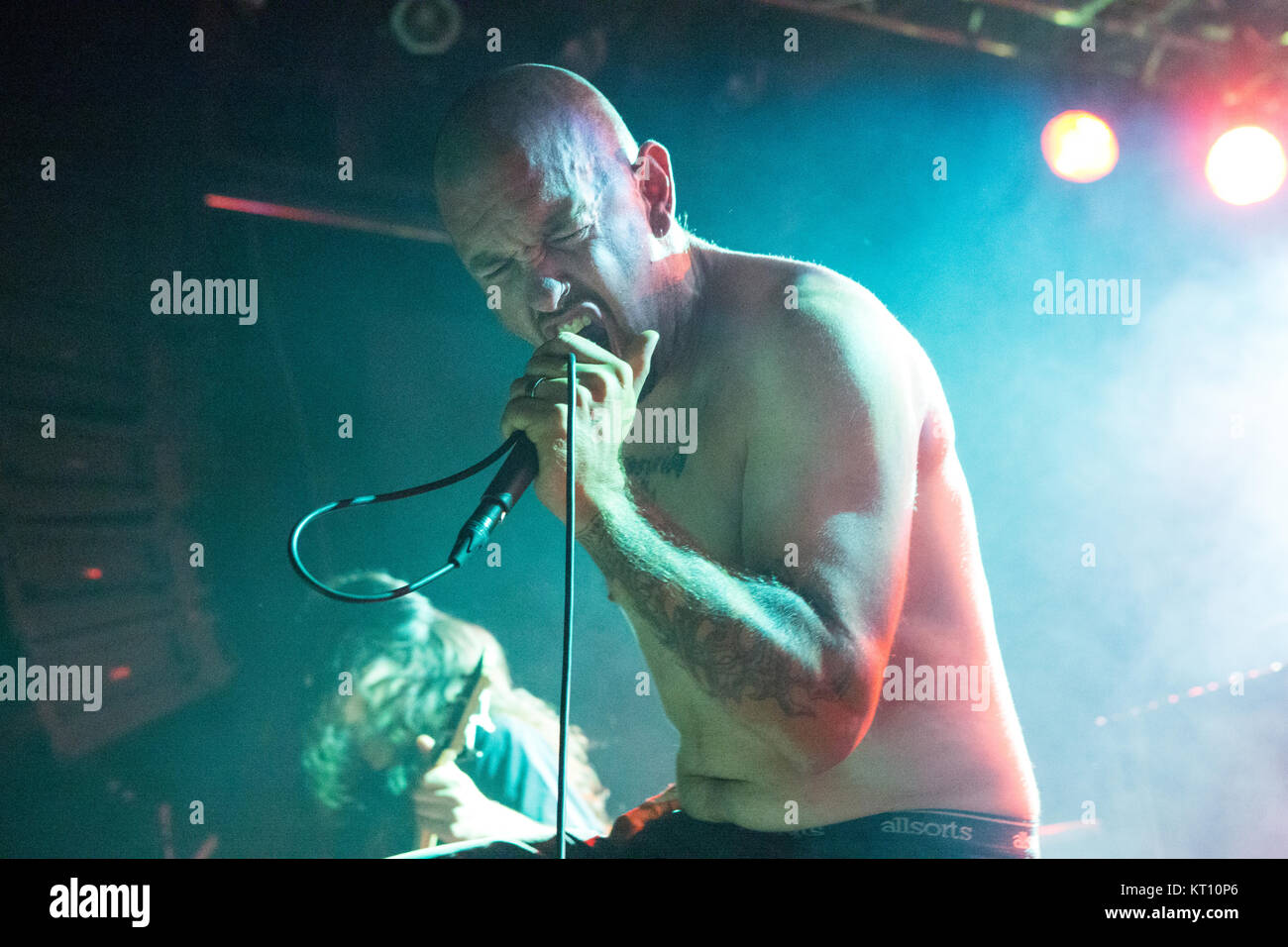 The Australian death metal band Psycroptic performs a live concert at ...