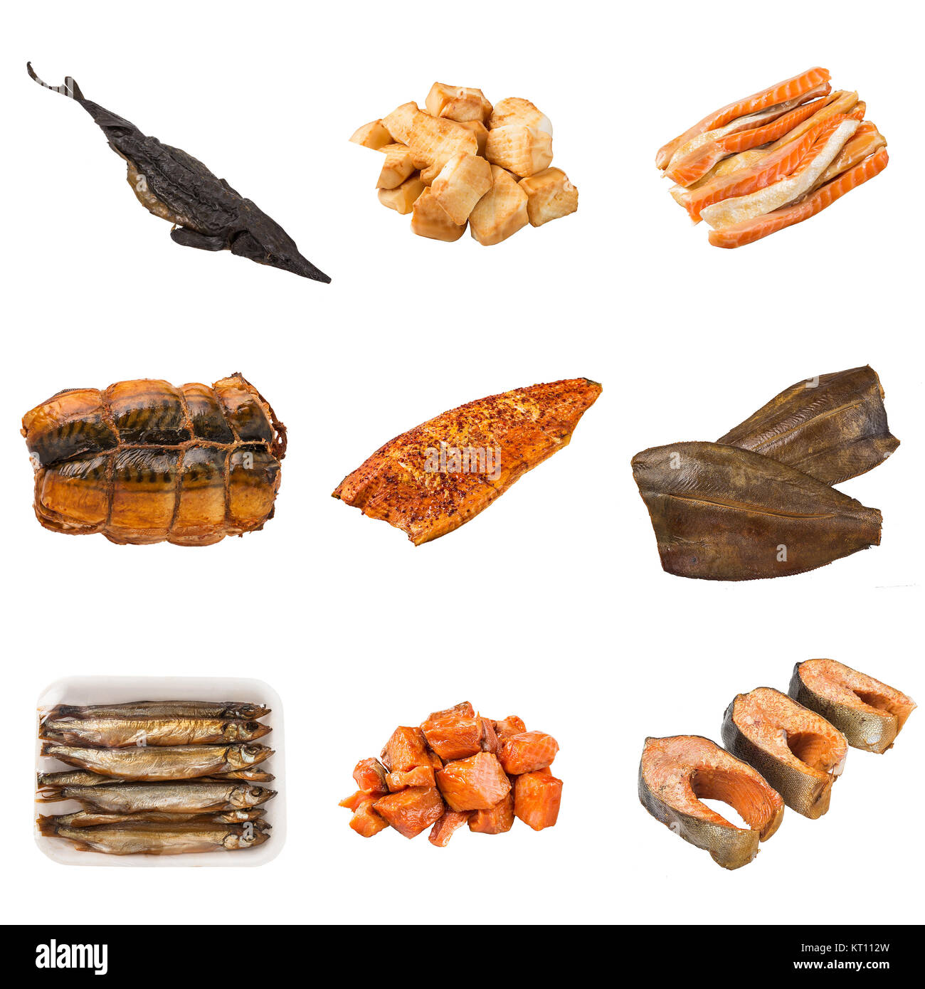 set of a different preserved fish Stock Photo - Alamy