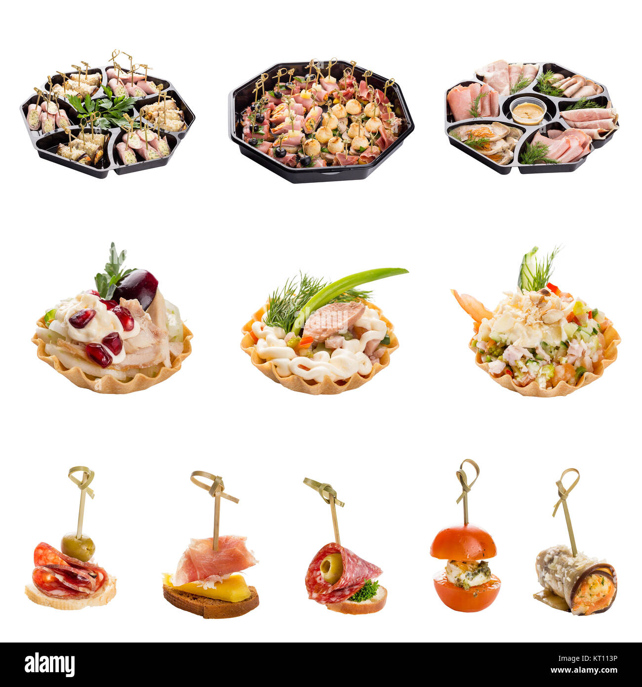 Catering food service collection Cut Out Stock Images & Pictures - Alamy