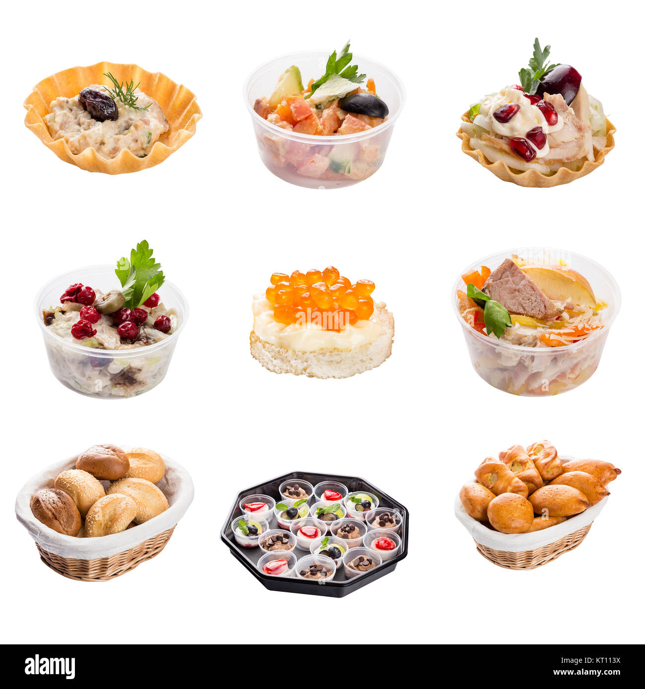 set of a different snacks for catering service Stock Photo - Alamy