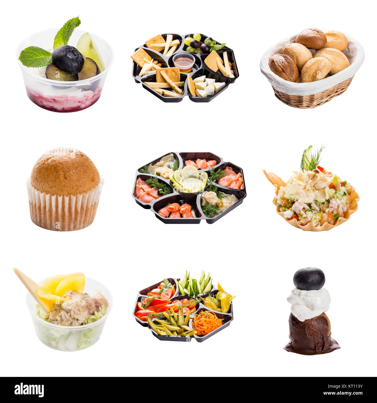 set of a different snacks for catering service Stock Photo - Alamy