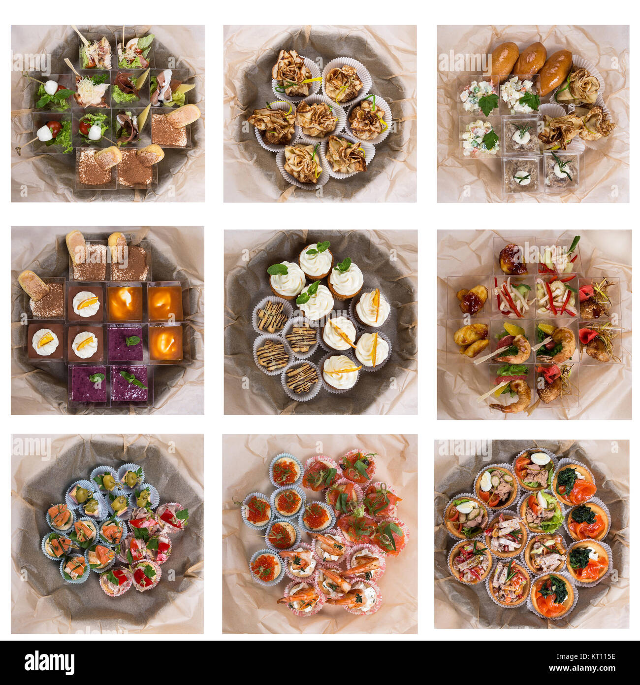 set of a different snacks for catering service Stock Photo - Alamy
