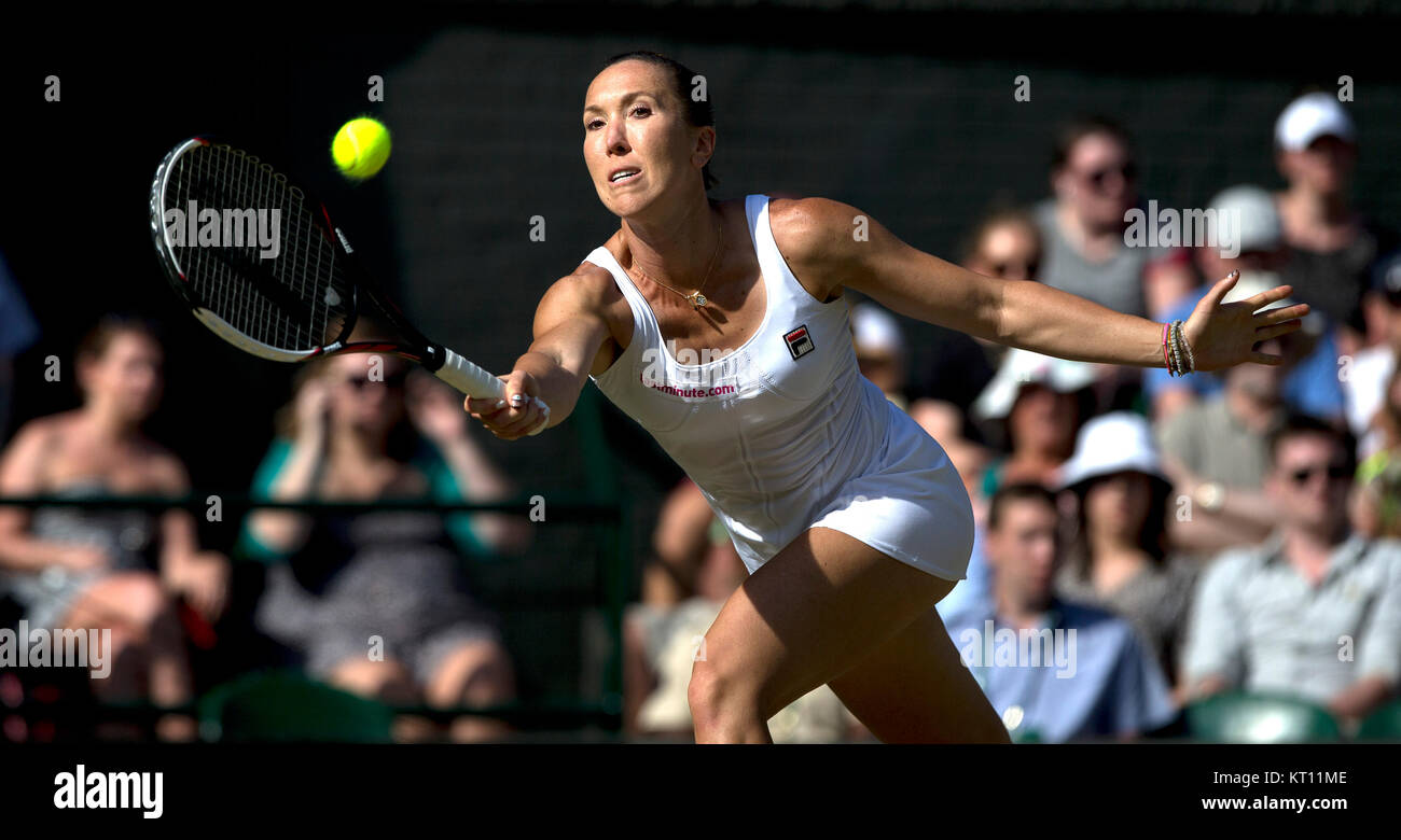LONDON, ENGLAND - JULY 04: Jelena Jankovic during day six of the ...