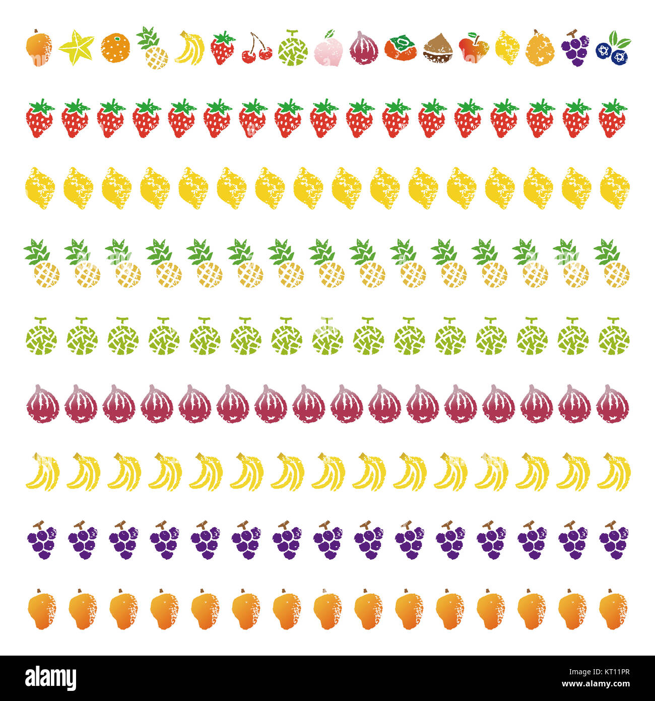 Decorative border lines with fruits Stock Photo: 169668431 - Alamy