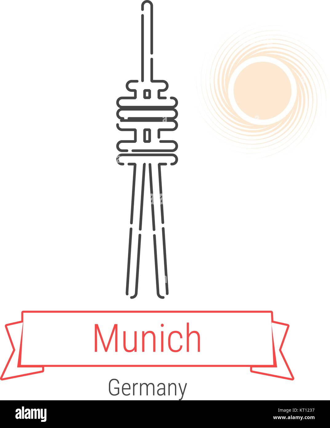 Tv tower munich Stock Vector Images - Alamy